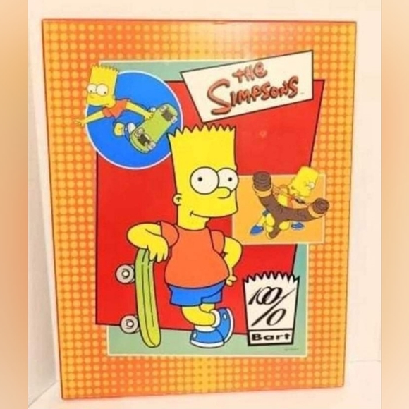 Art | Plaque Mounted Vtg Bart Simpson Poster | Poshmark